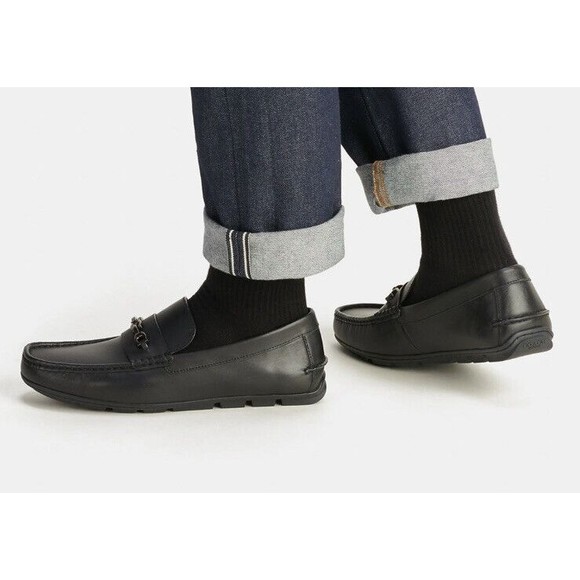 Coach | Shoes | Coach Mens Signature Chain Driver Loafers Leather Slip ...